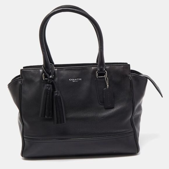 Coach | Bags | Coach Black Leather Legacy Candace Carryall Satchel ...
